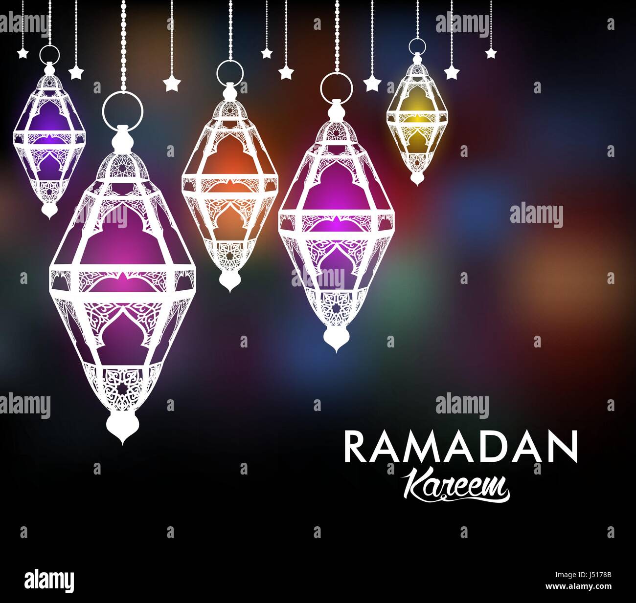 Arabic Lantern with Elegant Vector Pattern for Ramadan Kareem With ...