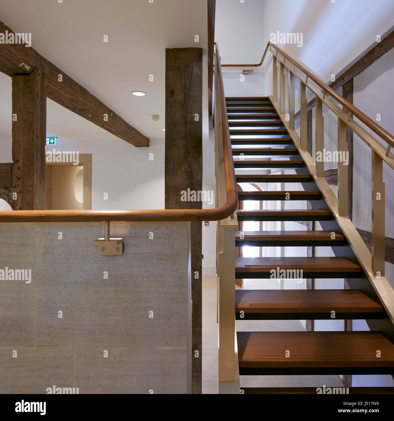 Stairway leading to library. St John's College, Oxford, Oxford, United ...