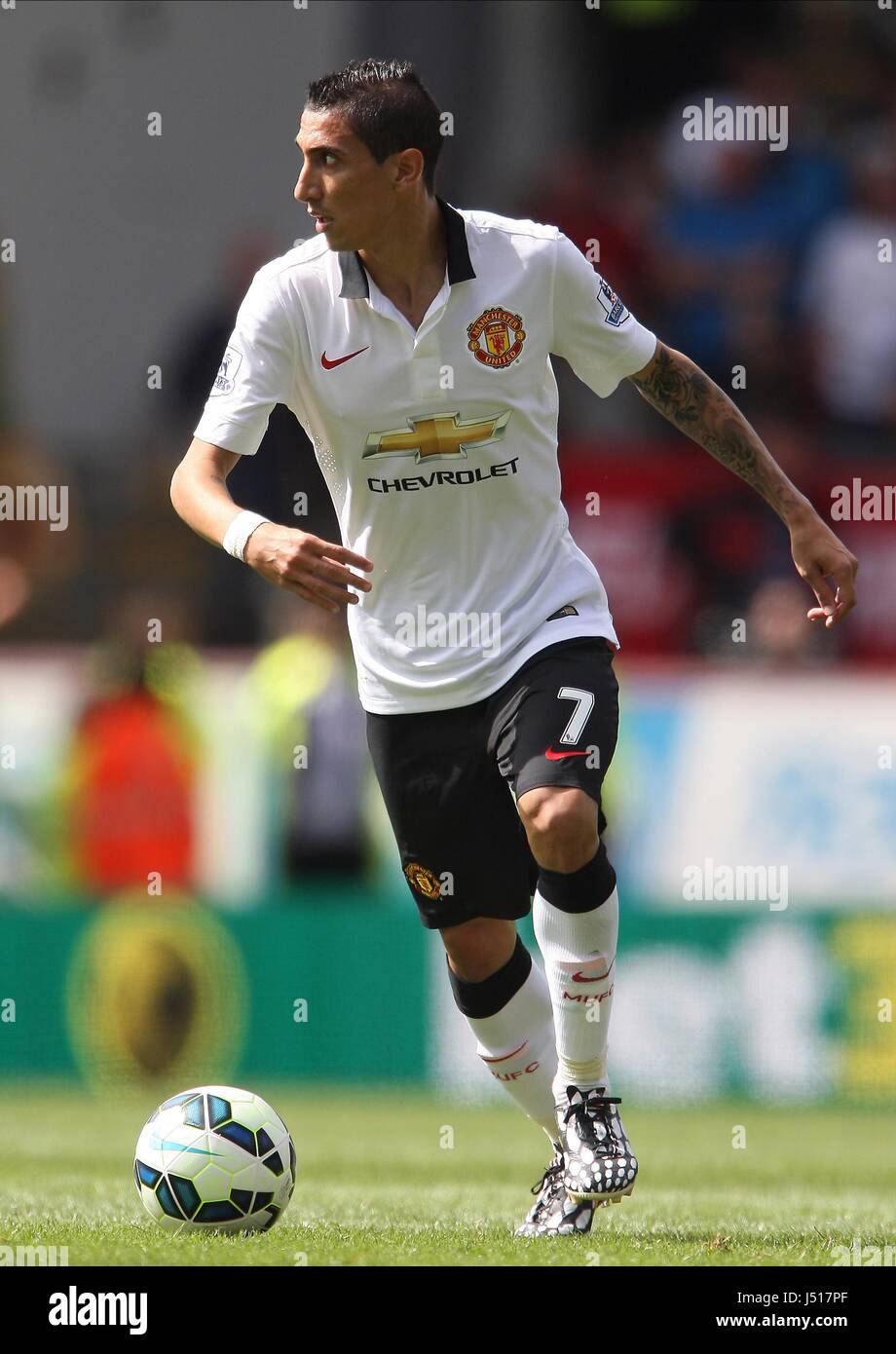 ANGEL DI MARIA MANCHESTER UNITED FC MANCHESTER UNITED FC TURF MOOR ...