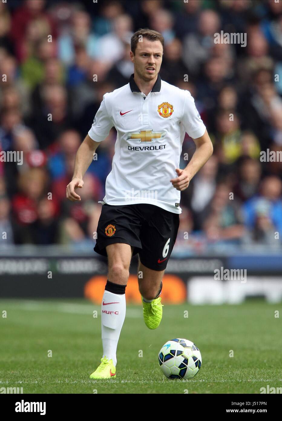 JOHNNY EVANS MANCHESTER UNITED FC MANCHESTER UNITED FC TURF MOOR BURNLEY ENGLAND 30 August 2014 ...