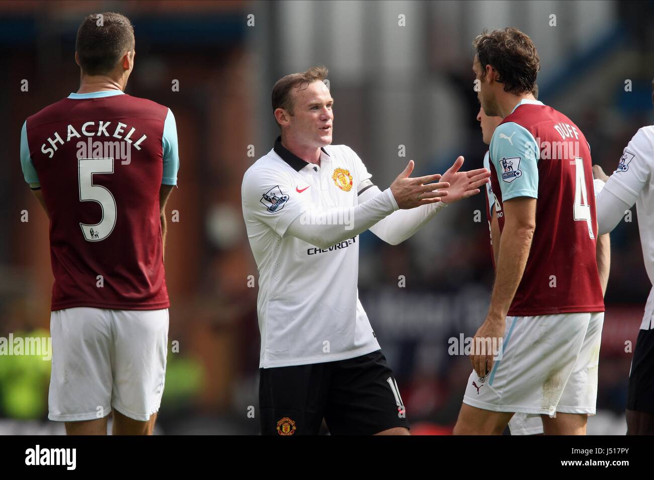 WAYNE ROONEY , MICHAEL DUFF, BURNLEY V MANCHESTER UNITED, BURNLEY V ...