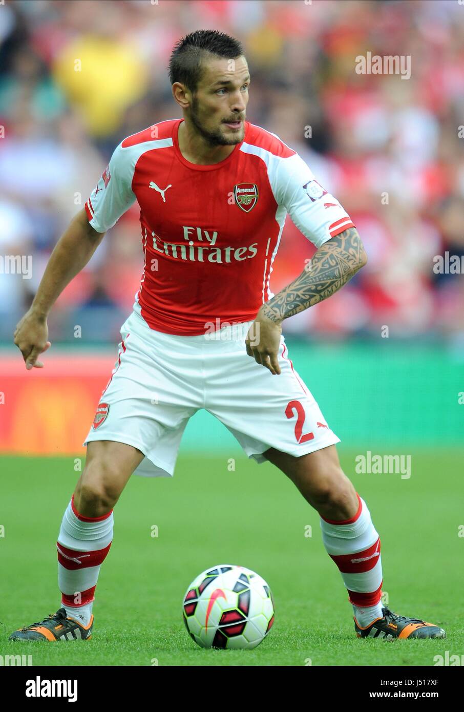 MATHIEU DEBUCHY ARSENAL FC WEMBLEY STADIUM LONDON ENGLAND 10 August ...