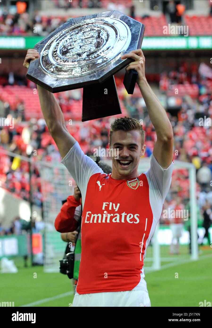 CALUM CHAMBERS ARSENAL FC WEMBLEY STADIUM LONDON ENGLAND 10 August 2014 ...