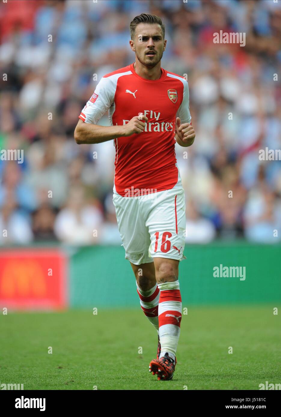 AARON RAMSEY ARSENAL FC ARSENAL FC WEMBLEY STADIUM LONDON ENGLAND 10 ...
