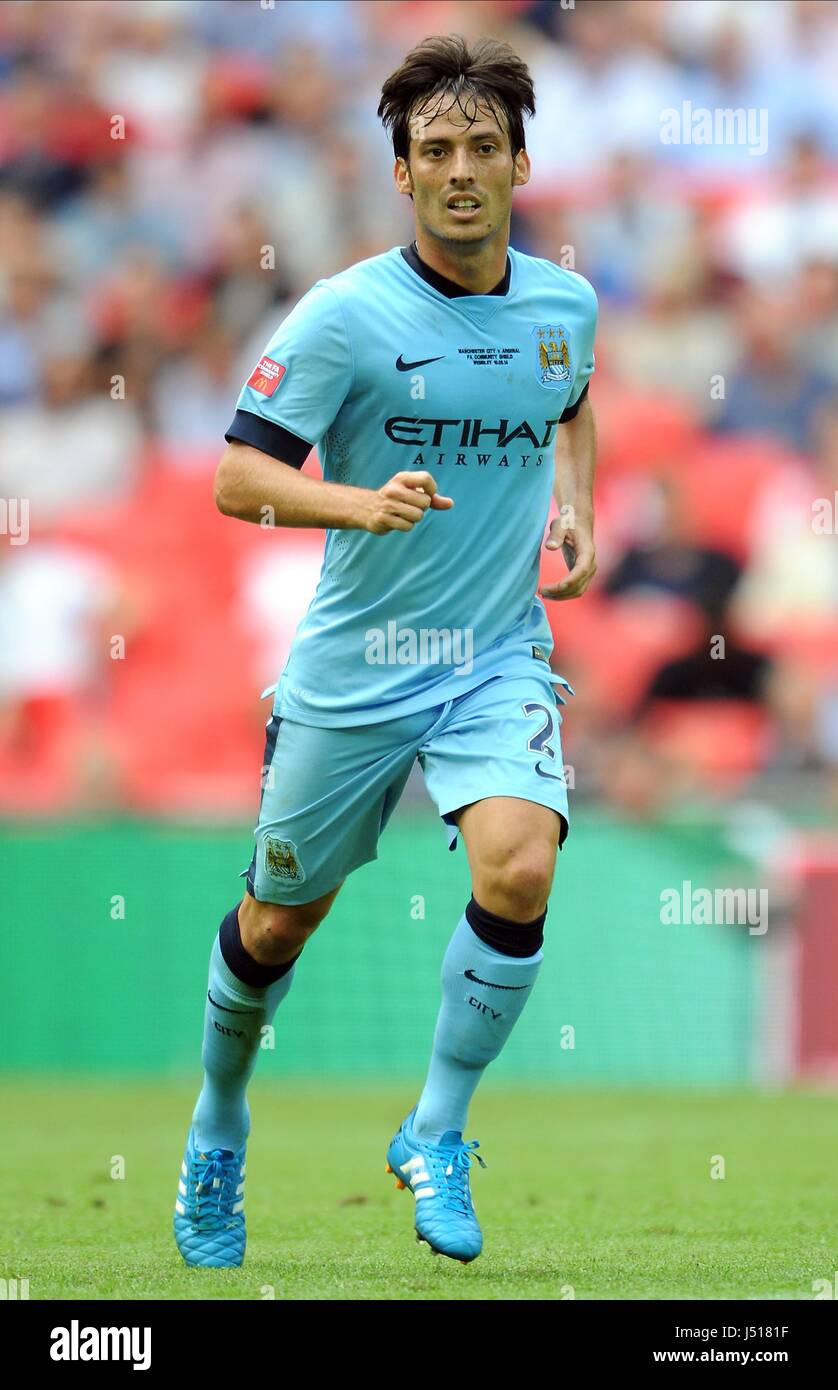 DAVID SILVA MANCHESTER CITY FC MANCHESTER CITY FC WEMBLEY STADIUM ...