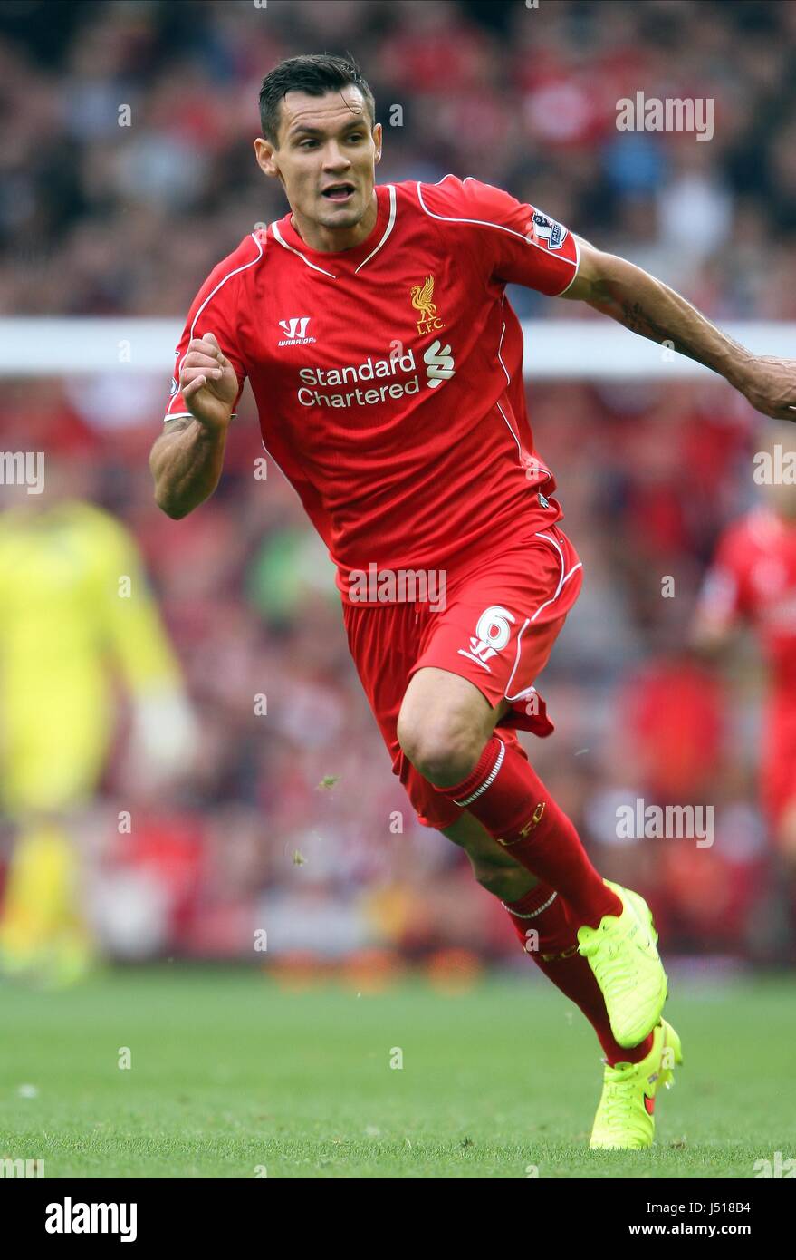 DEJAN LOVREN LIVERPOOL FC ANFIELD LIVERPOOL ENGLAND 17 August 2014 ...
