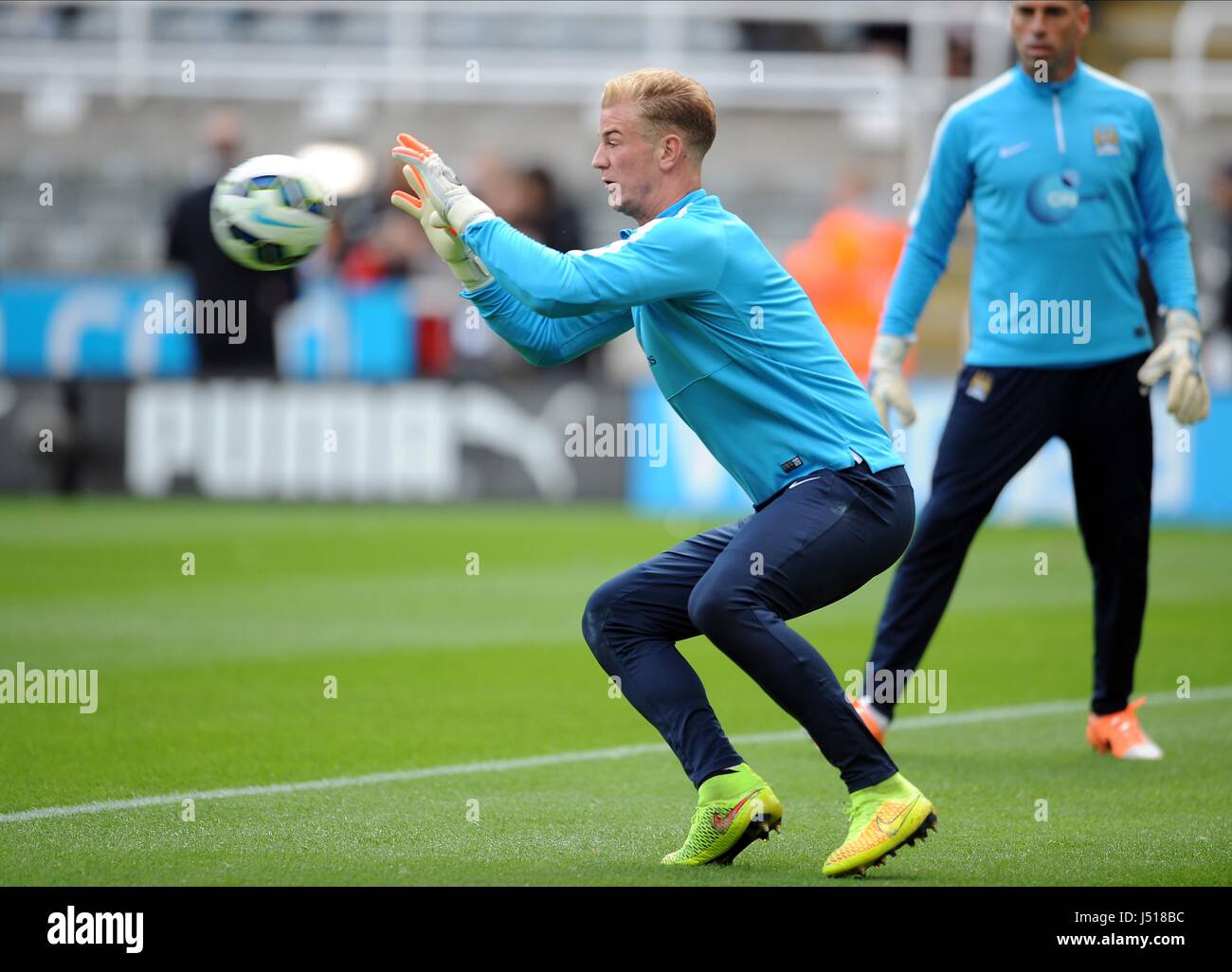 JOE HART & WILLY CABALLERO NEWCASTLE UNITED FC V MANCHEST ST JAMES PARK ...