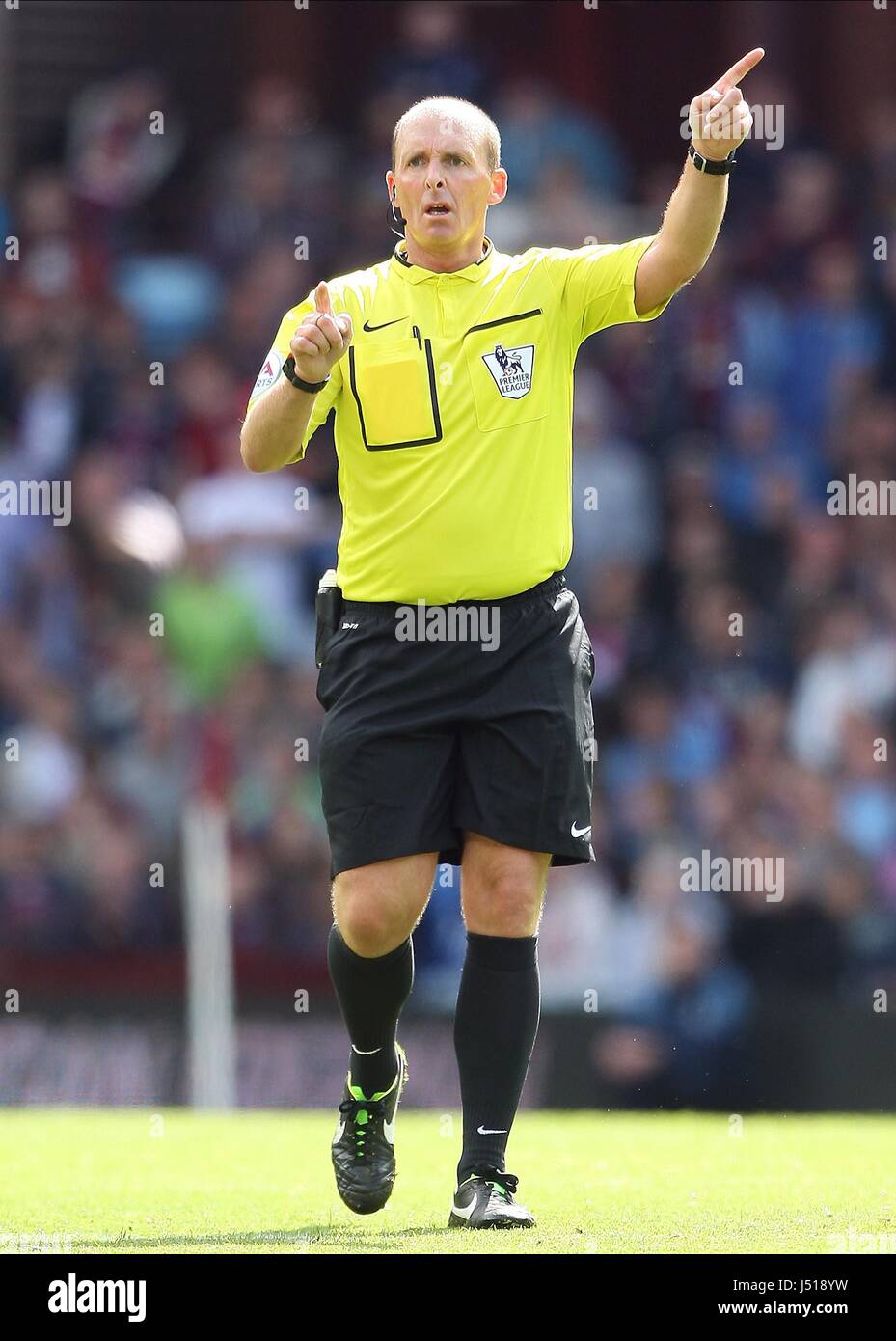 MIKE DEAN REFEREE VILLA PARK BIRMINGHAM ENGLAND 23 August 2014 Stock ...