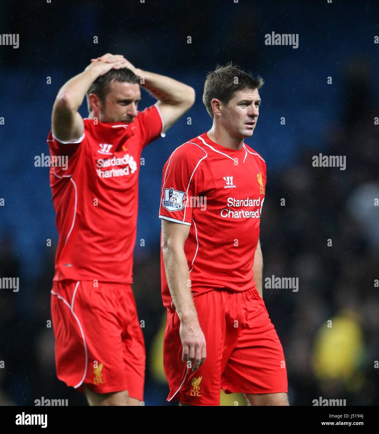 RICKIE LAMBERT & STEVEN GERRAR MANCHESTER CITY V LIVERPOOL ETIHAD ...