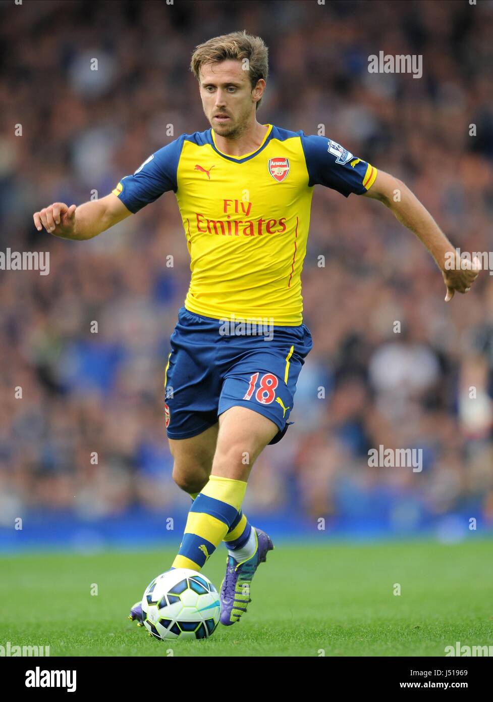 NACHO MONREAL ARSENAL FC ARSENAL FC GOODISON PARK EVERTON ENGLAND 23 ...