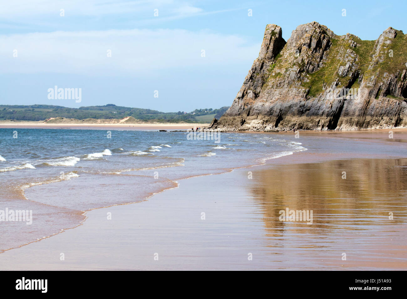 Three Cliffs Bay, Gower Stock Photo - Alamy