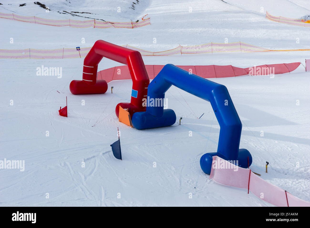 Snow skiing finish line hi-res stock photography and images - Alamy