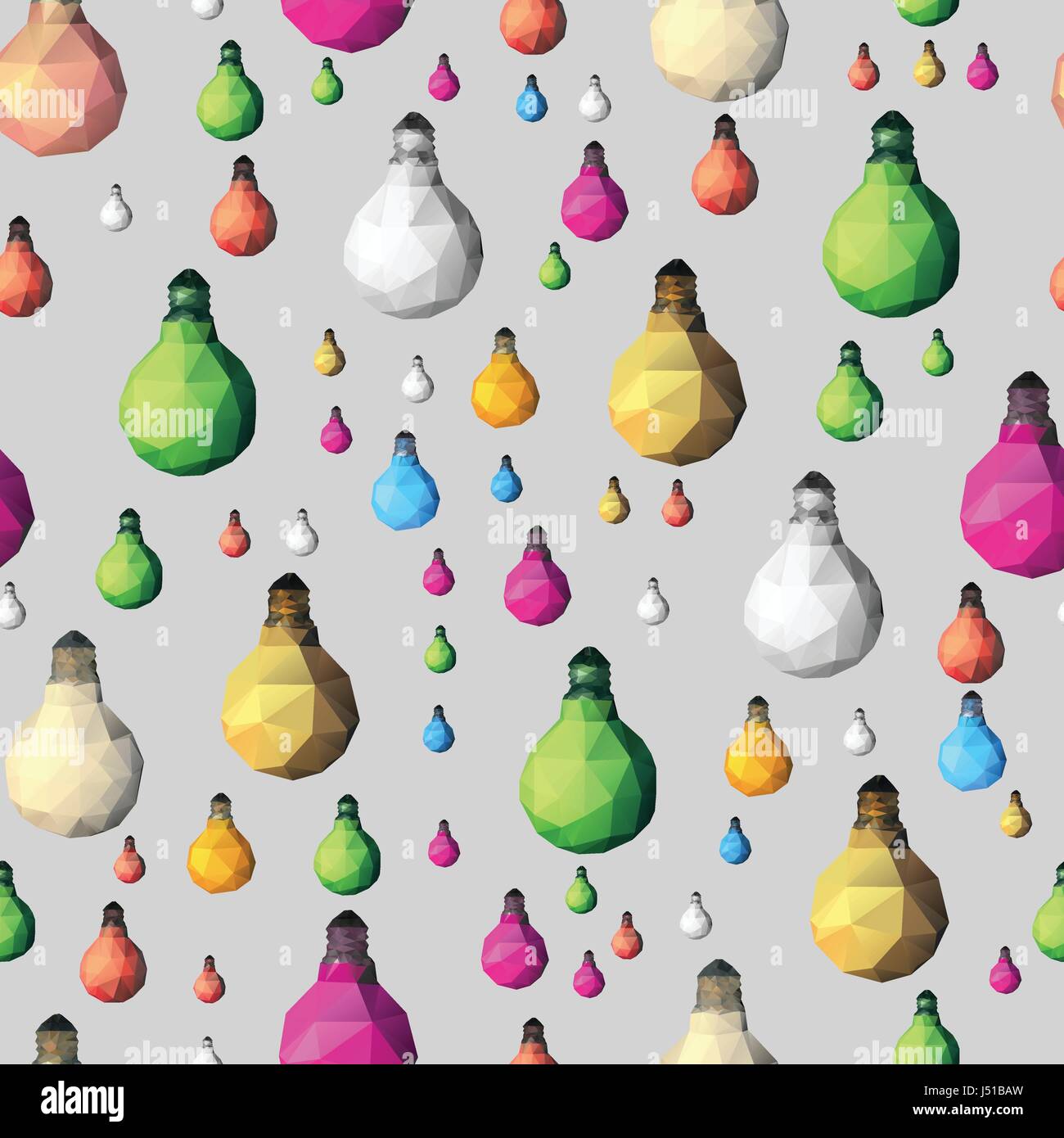 low poly light bulb. Seamless pattern Stock Vector Image & Art - Alamy