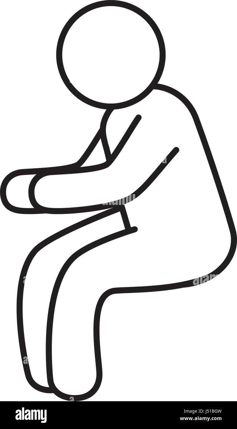 Human Figure Silhouette Icon Stock Vector Image Art Alamy
