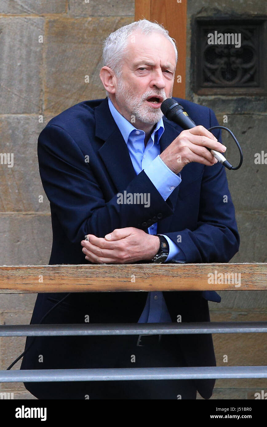 Labour leader Jeremy Corbyn speaking at Hebden Bridge Town Hall, during ...