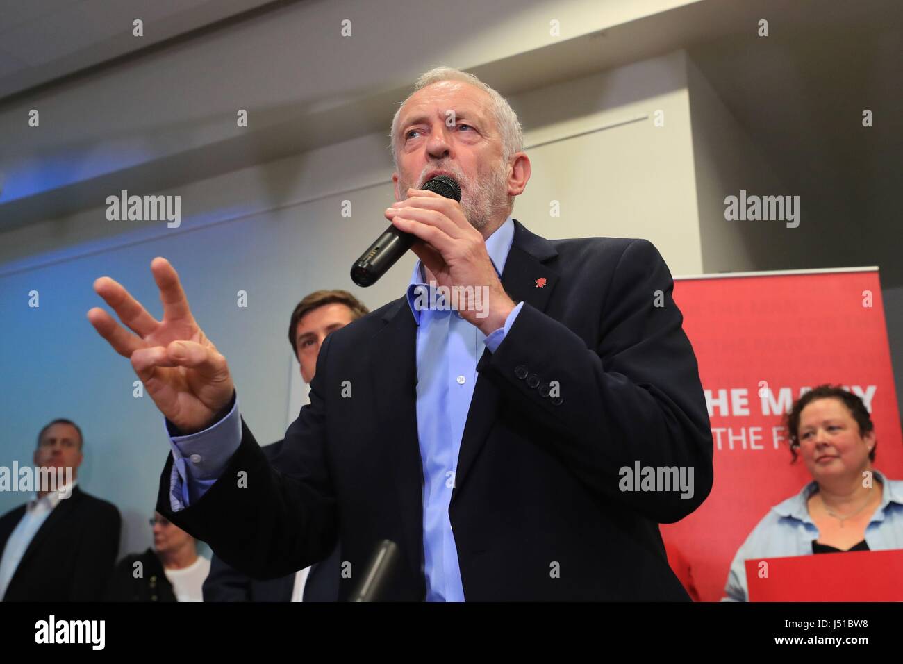Labour leader Jeremy Corbyn speaking at Hebden Bridge Town Hall, during ...