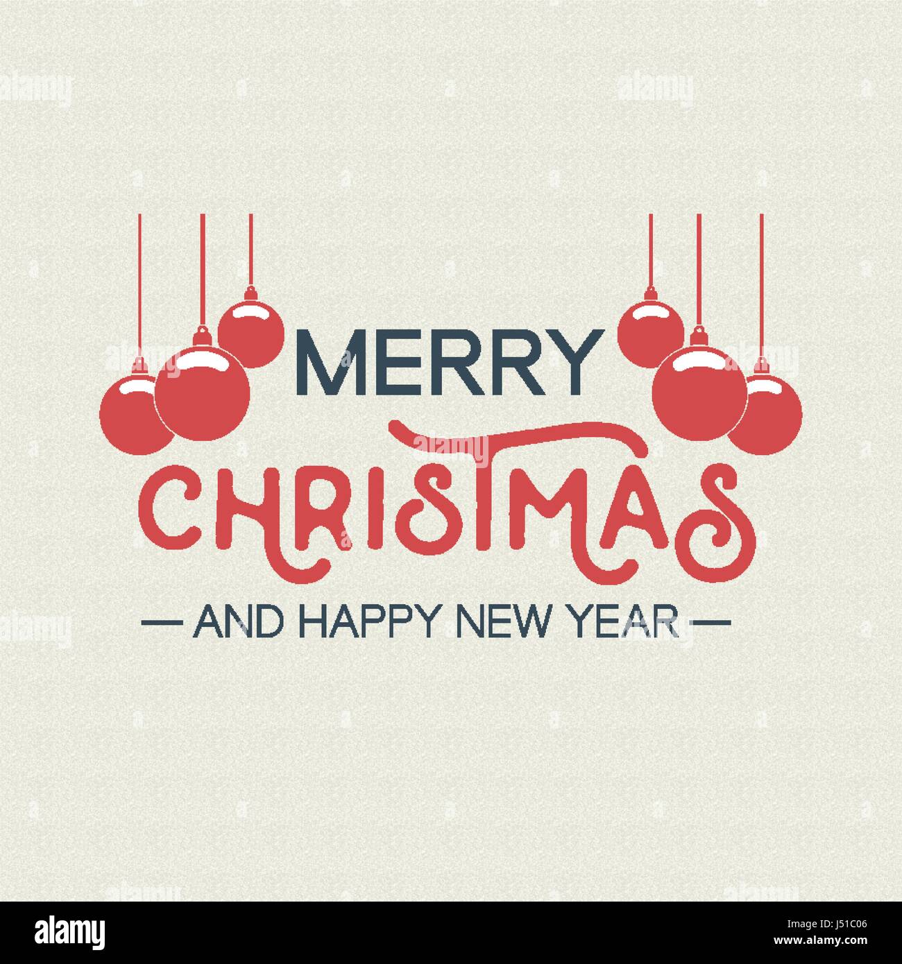 Merry Christmas bauble ornament calligraphy quote, lettering text ...