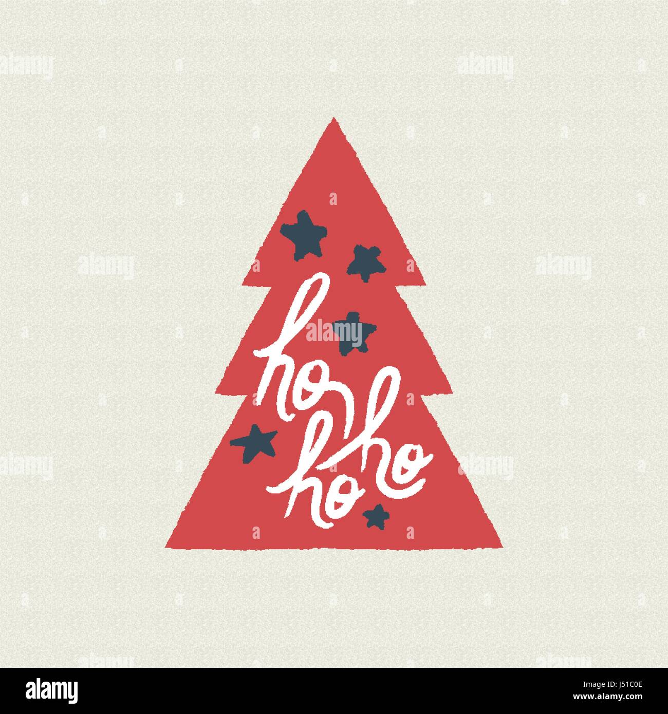 Merry Christmas pine tree text quote, calligraphy lettering design for ...