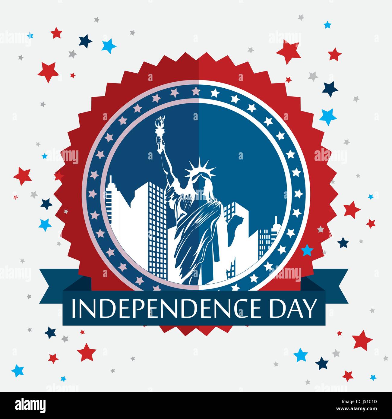 Statue of liberty label Stock Vector Image & Art - Alamy