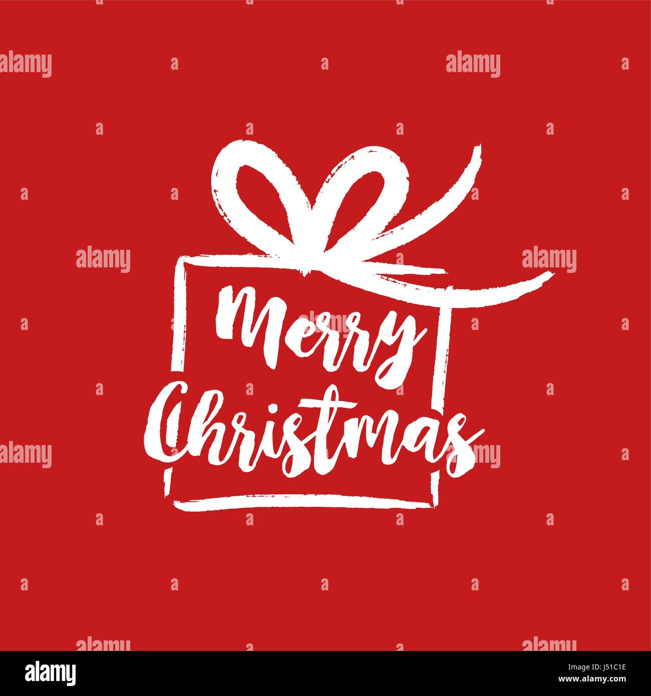 Merry Christmas gift text quote, calligraphy lettering design for ...