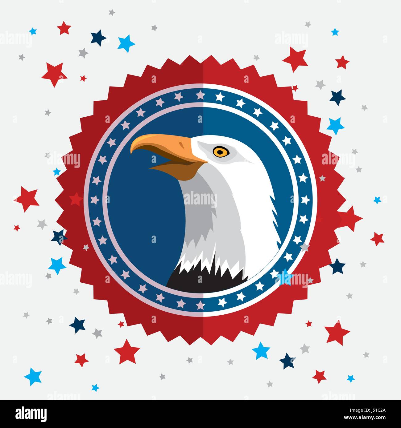 Eagle map of the united states Stock Vector Images - Alamy