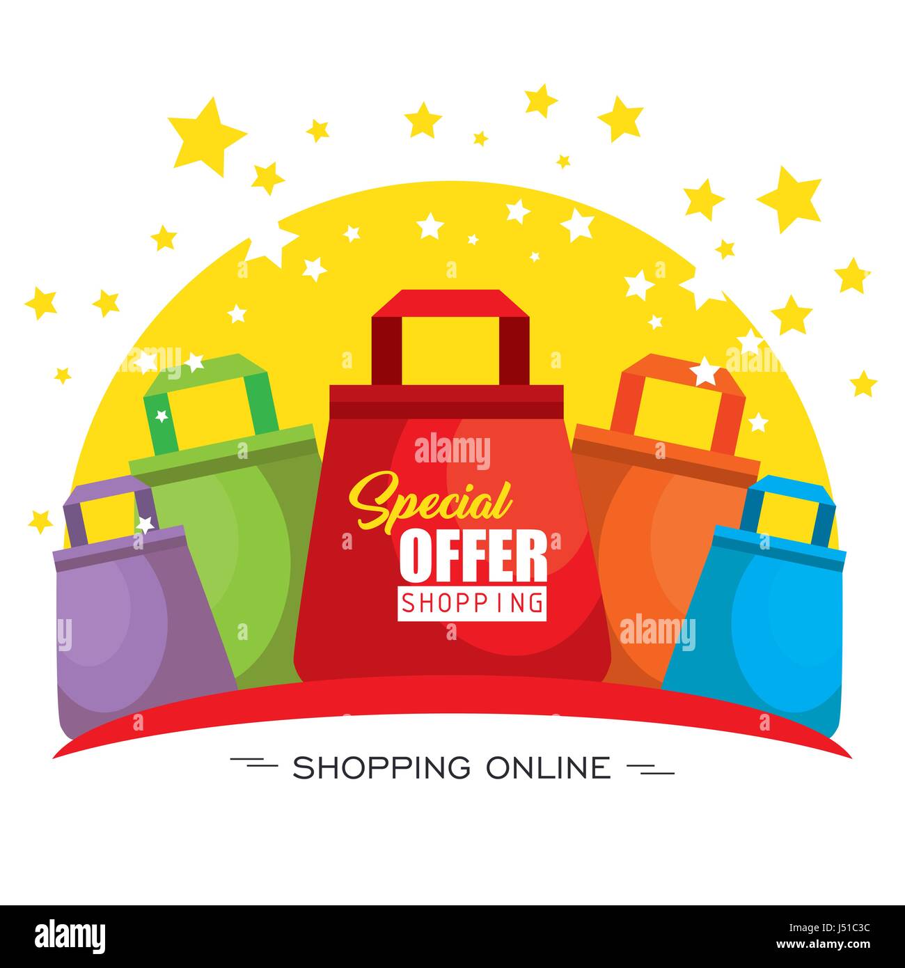 Colorful shopping design Stock Vector Image & Art - Alamy