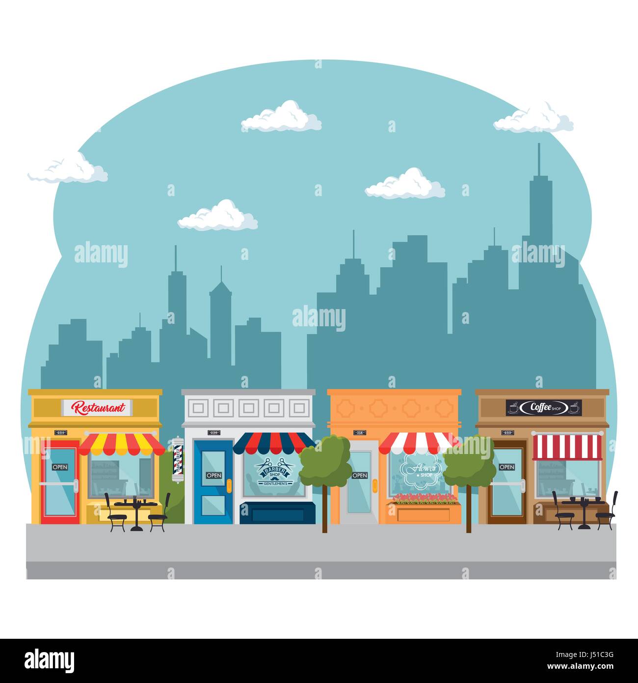 Daytime shopping Stock Vector Images - Alamy