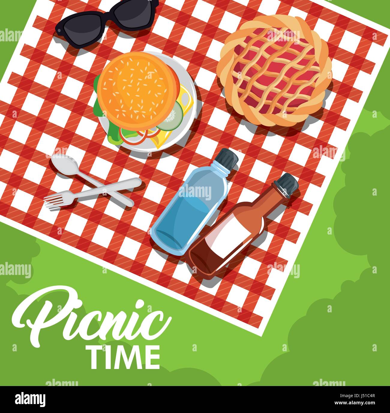 Picnic pie Stock Vector Images - Alamy