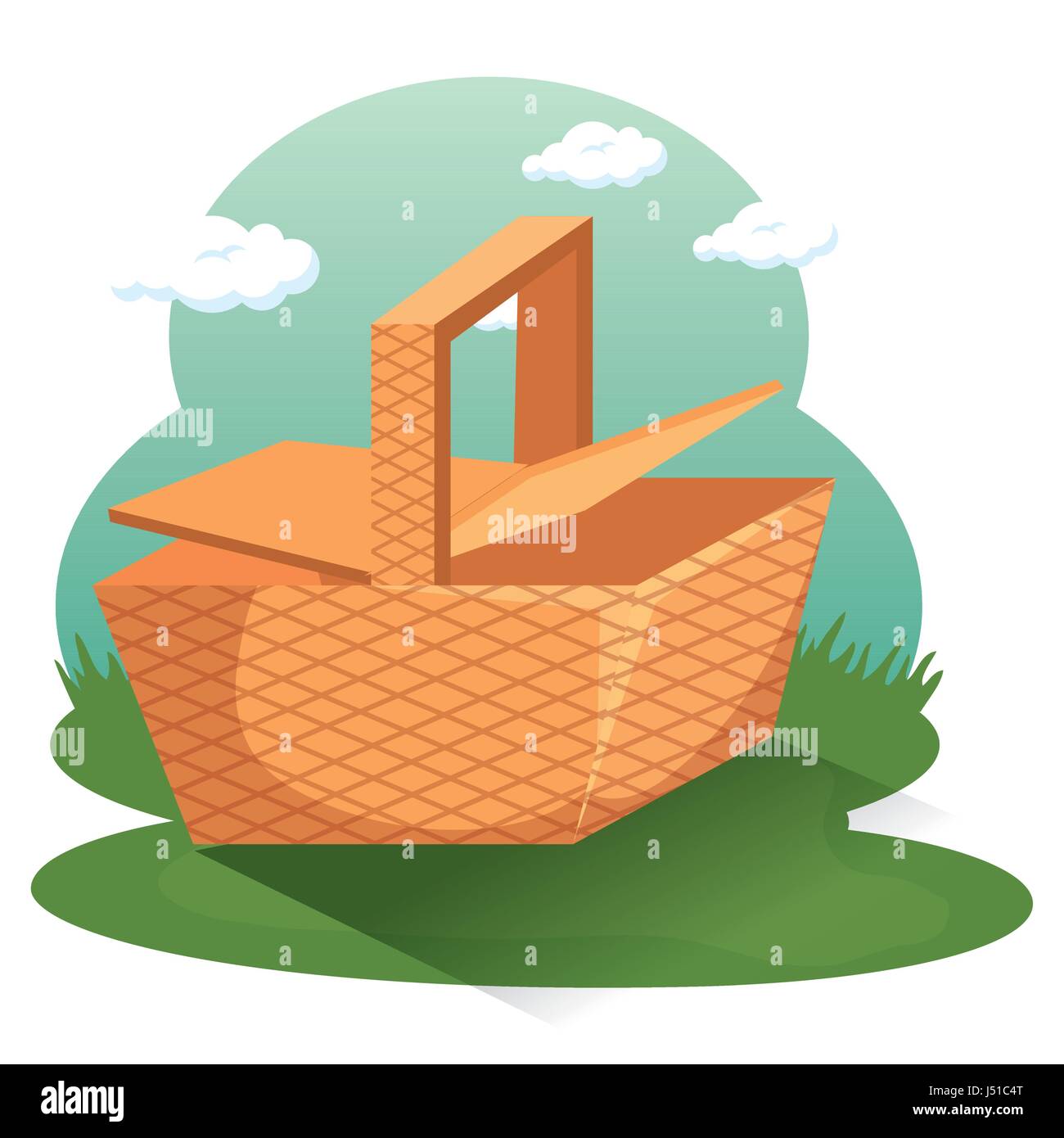 Picnic time design Cut Out Stock Images & Pictures - Alamy