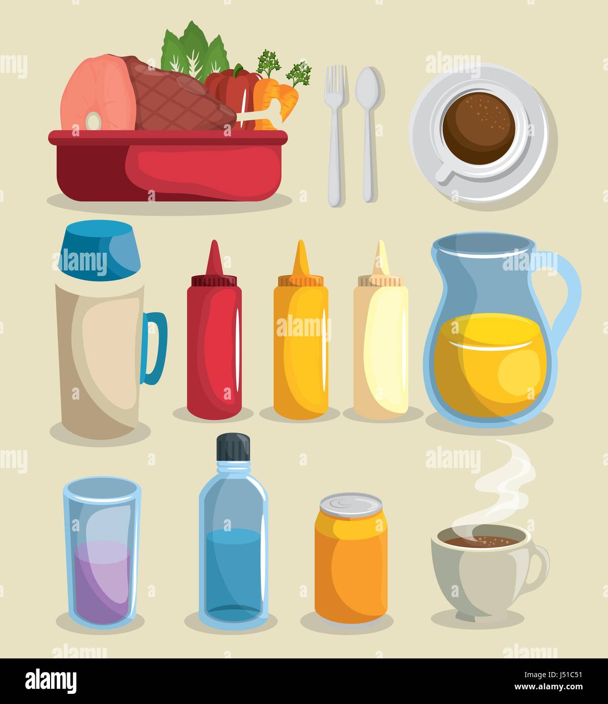 Food related things icon set Stock Vector Image & Art - Alamy