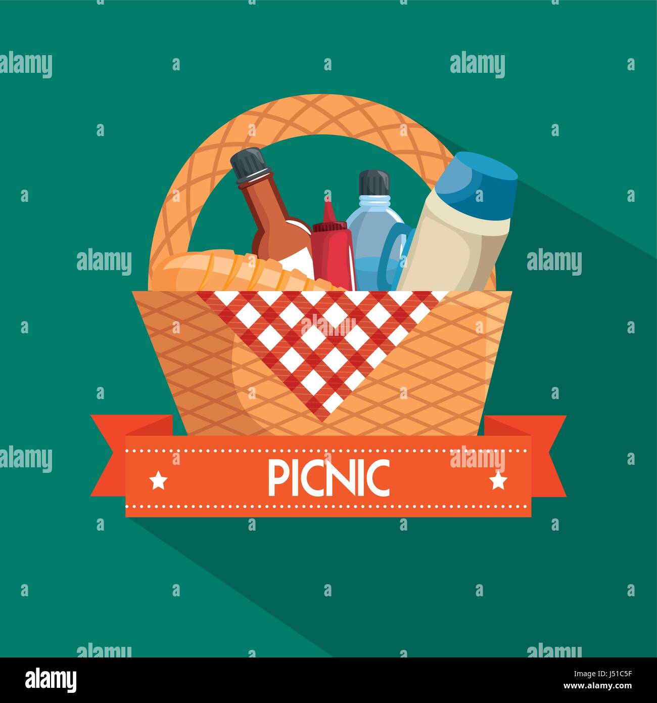 Red drink at picnic Stock Vector Images - Alamy