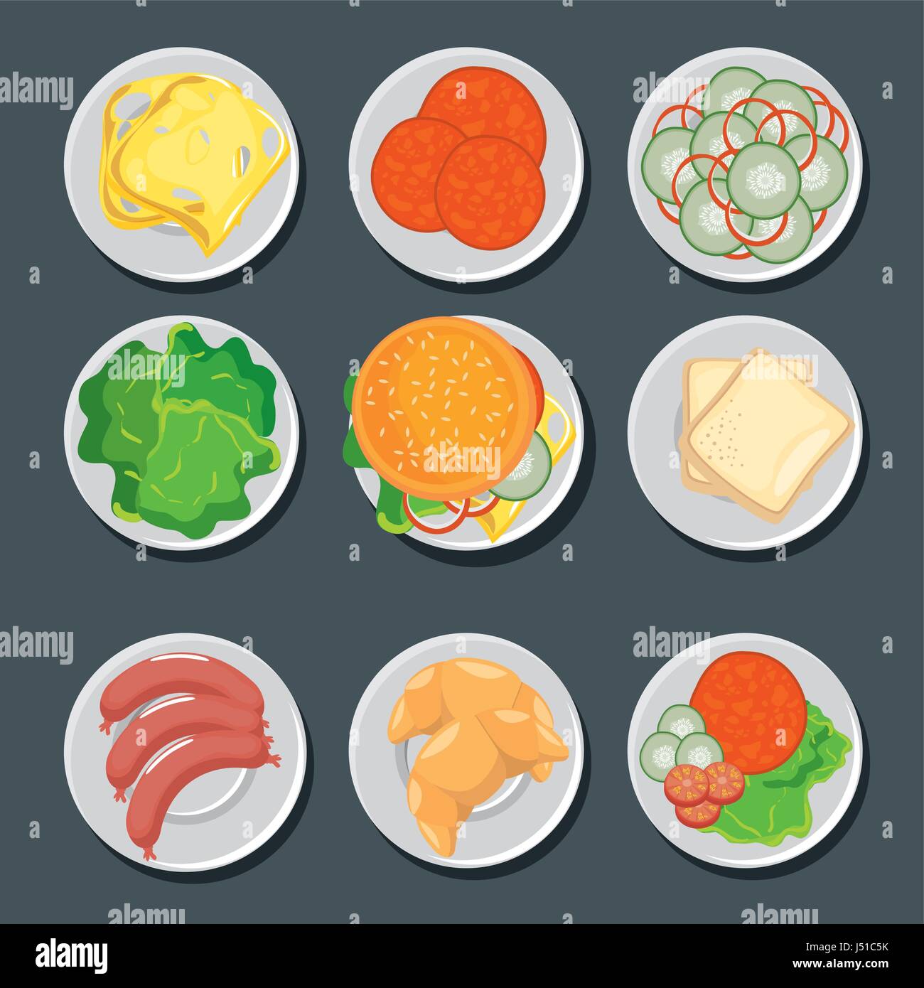 Natural plates Stock Vector Images - Alamy