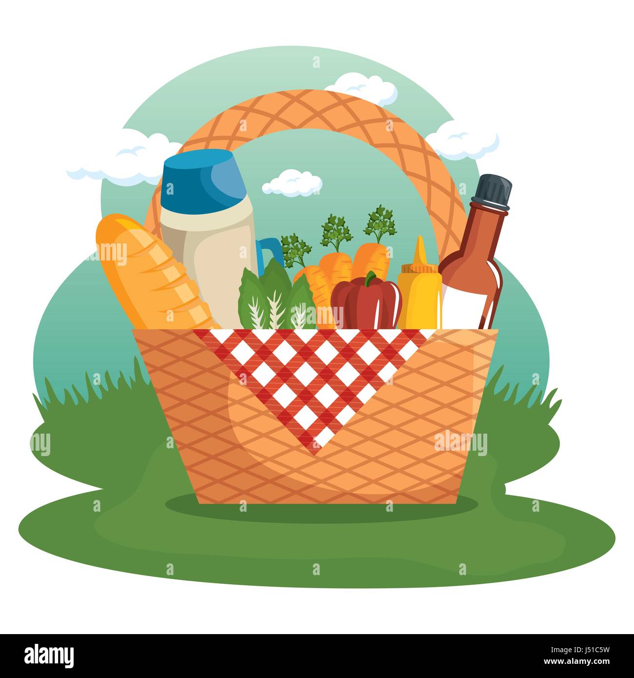 Picnic time design Cut Out Stock Images & Pictures - Alamy