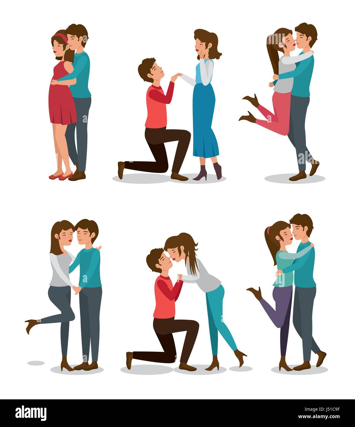 Cute couple set design Stock Vector Image & Art - Alamy