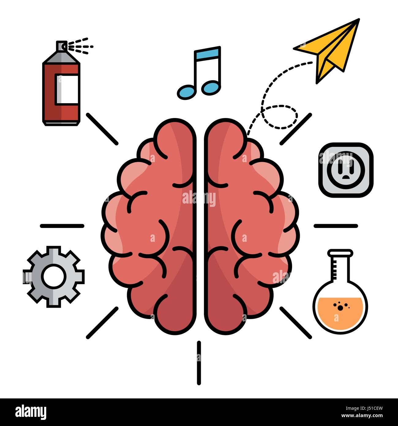 Brain processes design Stock Vector Image & Art - Alamy