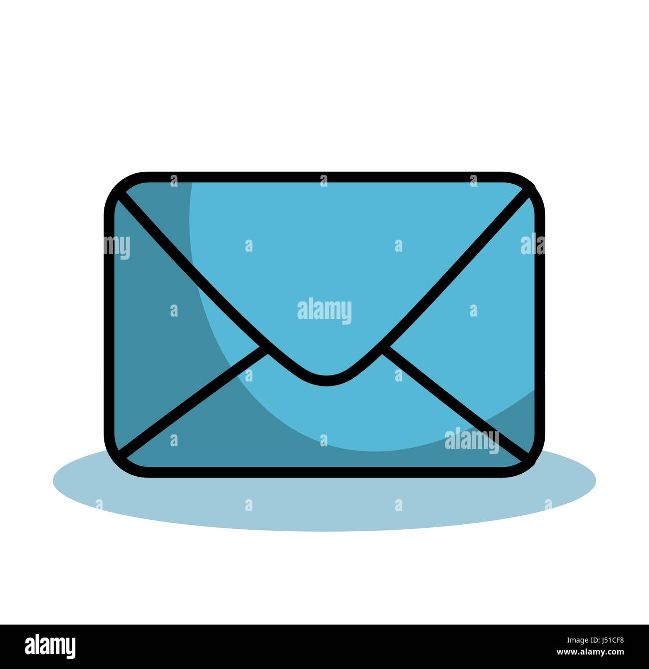 Blue envelope icon Stock Vector Image & Art - Alamy