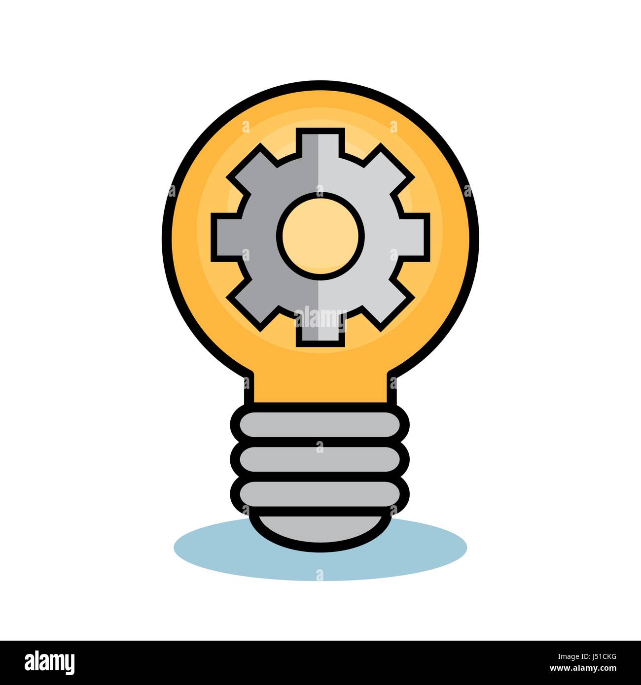 Light bulb and gear wheel design Stock Vector Image & Art - Alamy