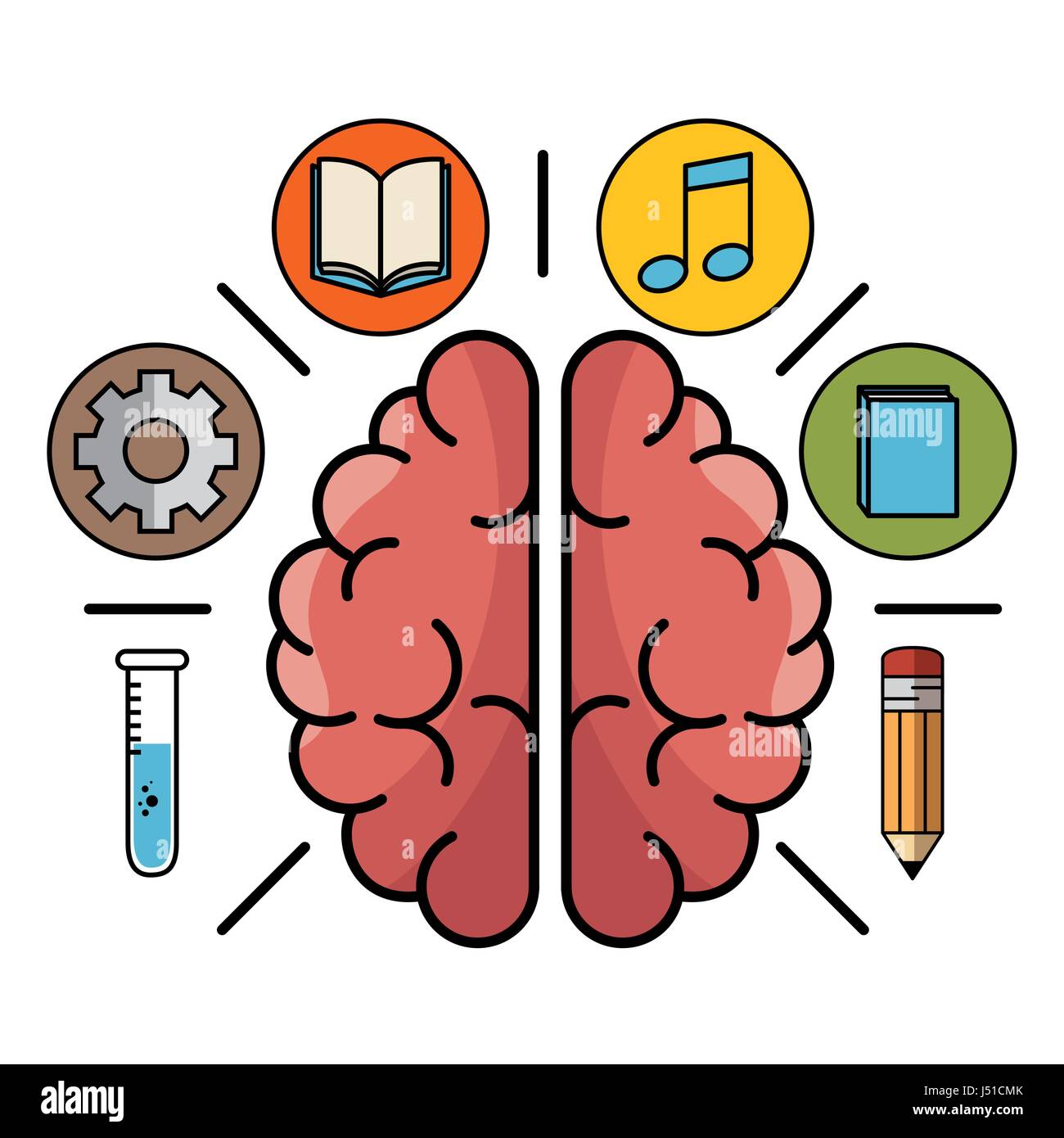 Brain processes design Stock Vector Image & Art - Alamy