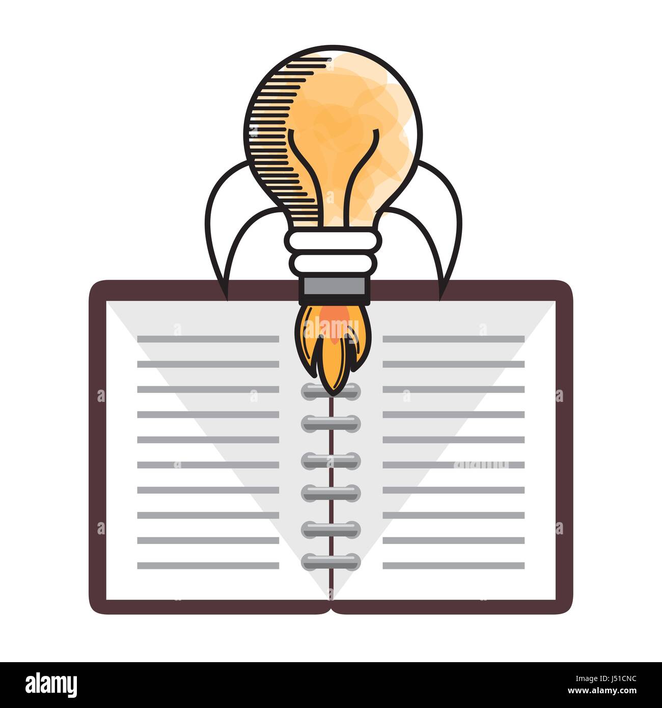 Light bulb and notebook design Stock Vector Image & Art - Alamy