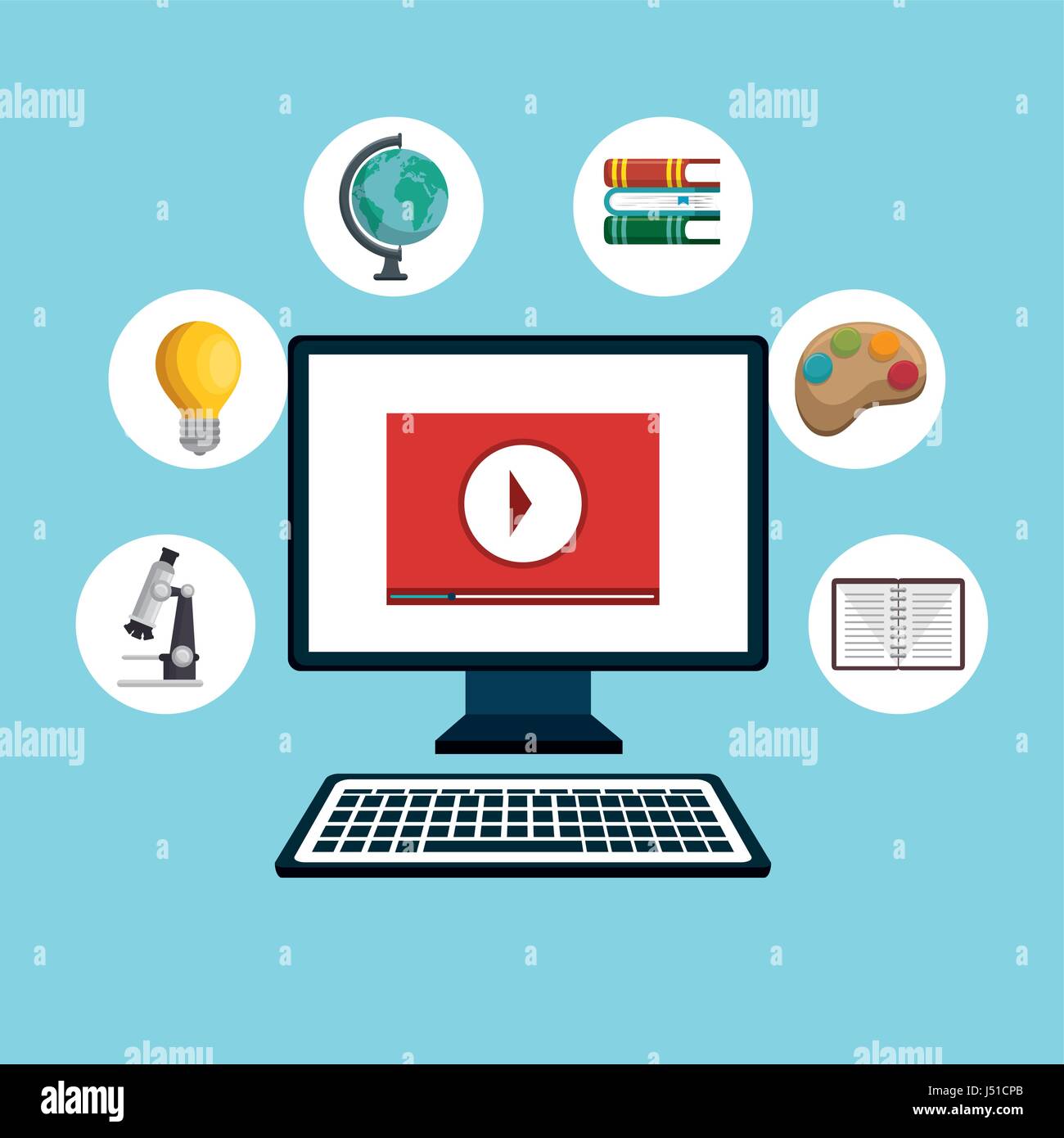 Homework laptop computer writing Stock Vector Images - Alamy