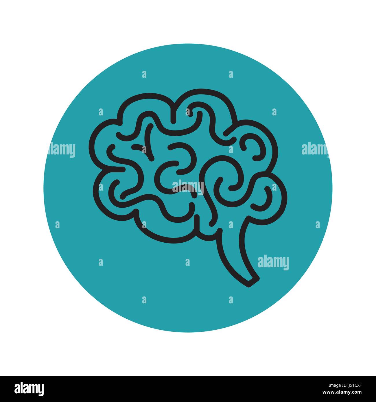 Hand drawn brain icon Stock Vector Image & Art - Alamy