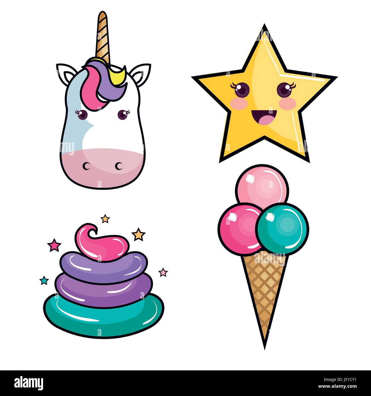 Cute objects design Stock Vector Image & Art - Alamy