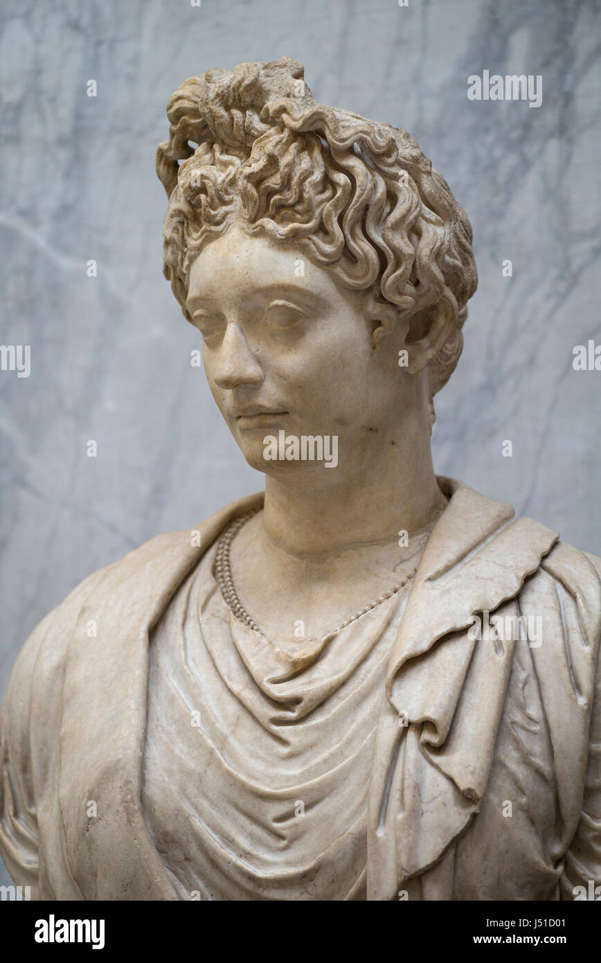 Rome. Italy. Portrait bust (79-81 A.D) of Julia Flavia (64-91 A.D ...