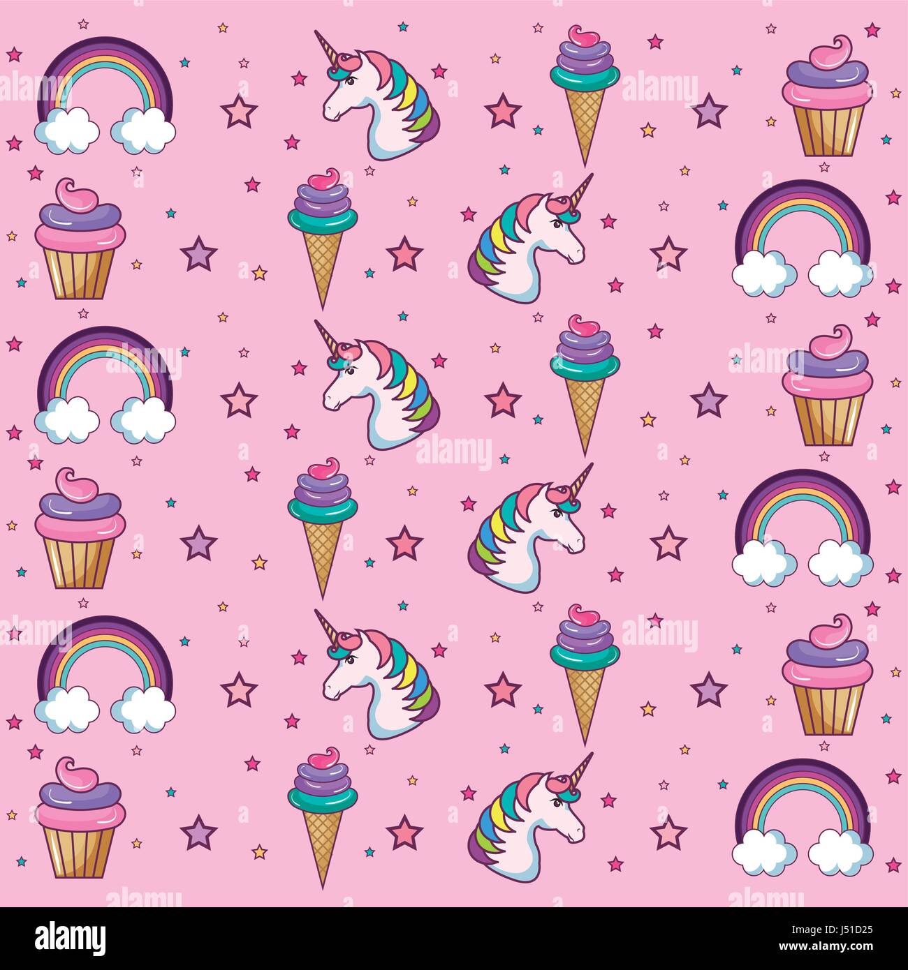 Kawaii pattern design Stock Vector Image & Art - Alamy