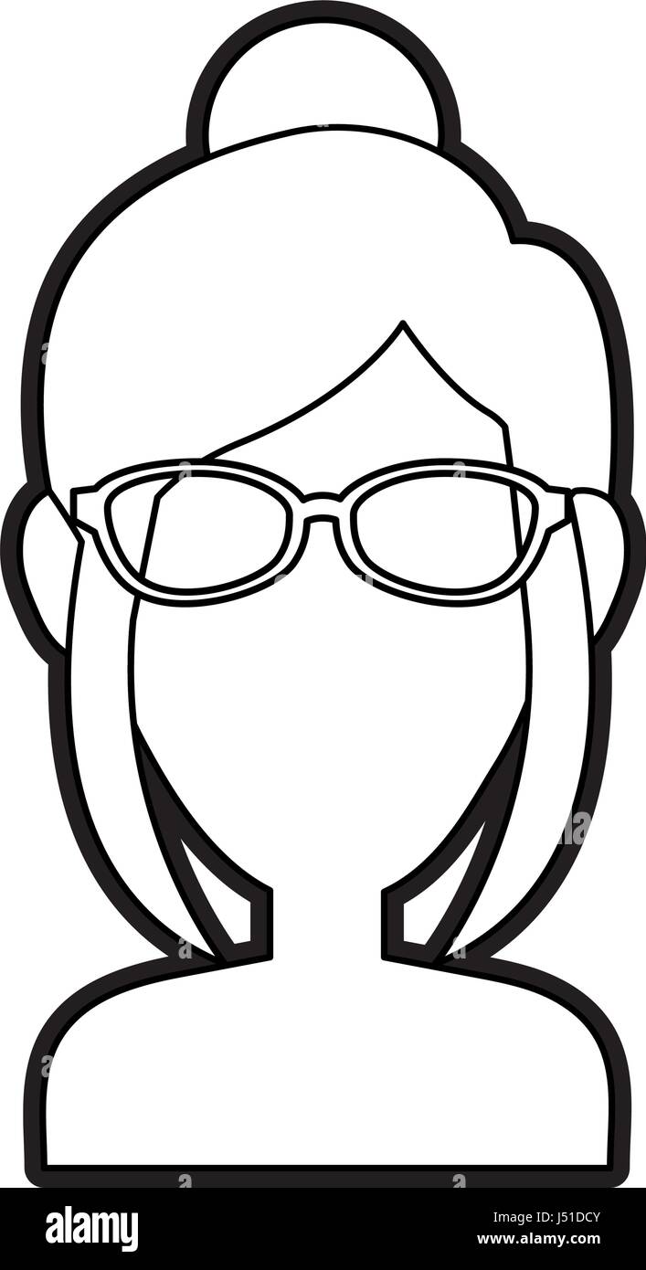 Young woman profile Stock Vector Image & Art - Alamy