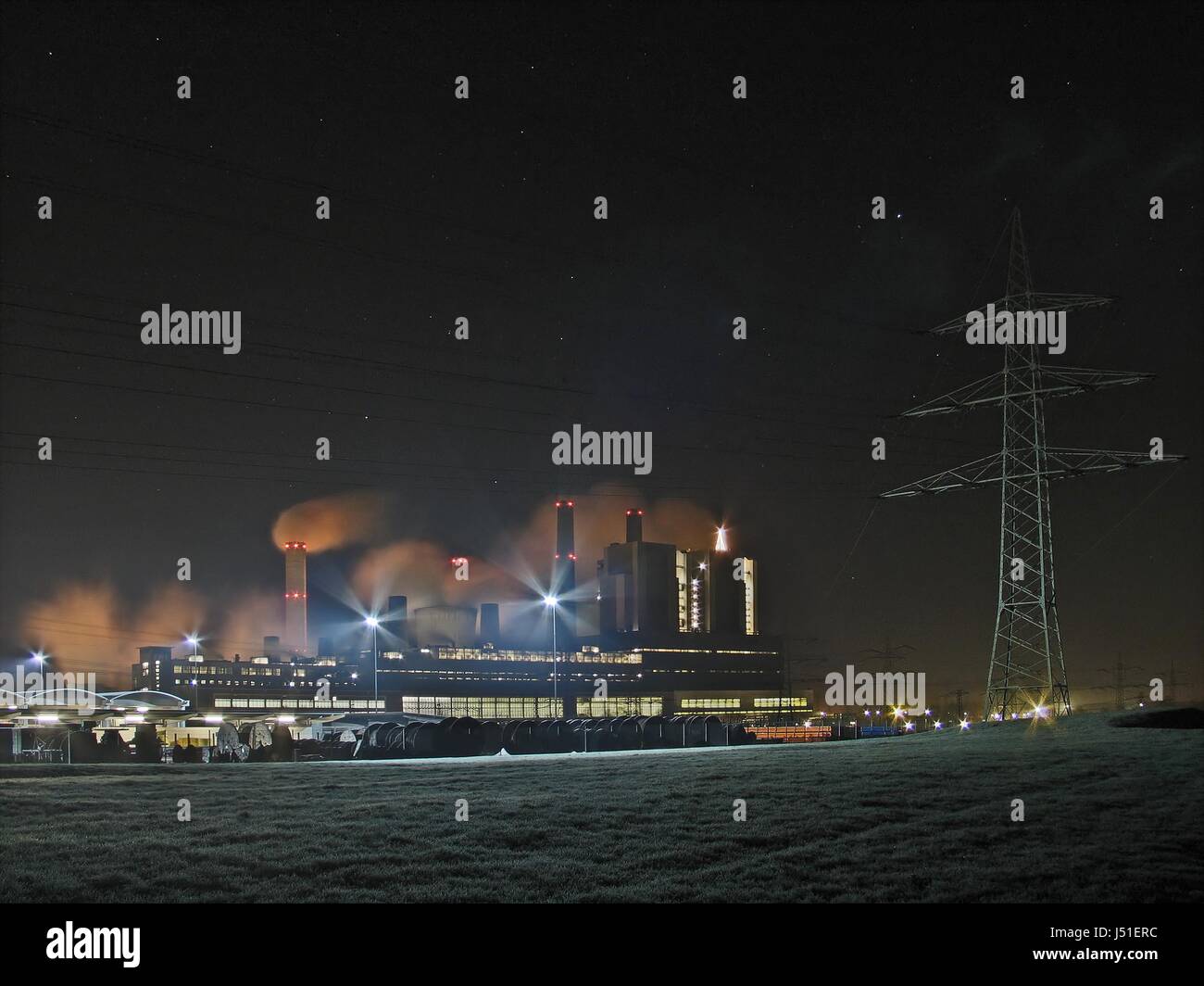 smoke smoking smokes fume power station night photograph energy power ...