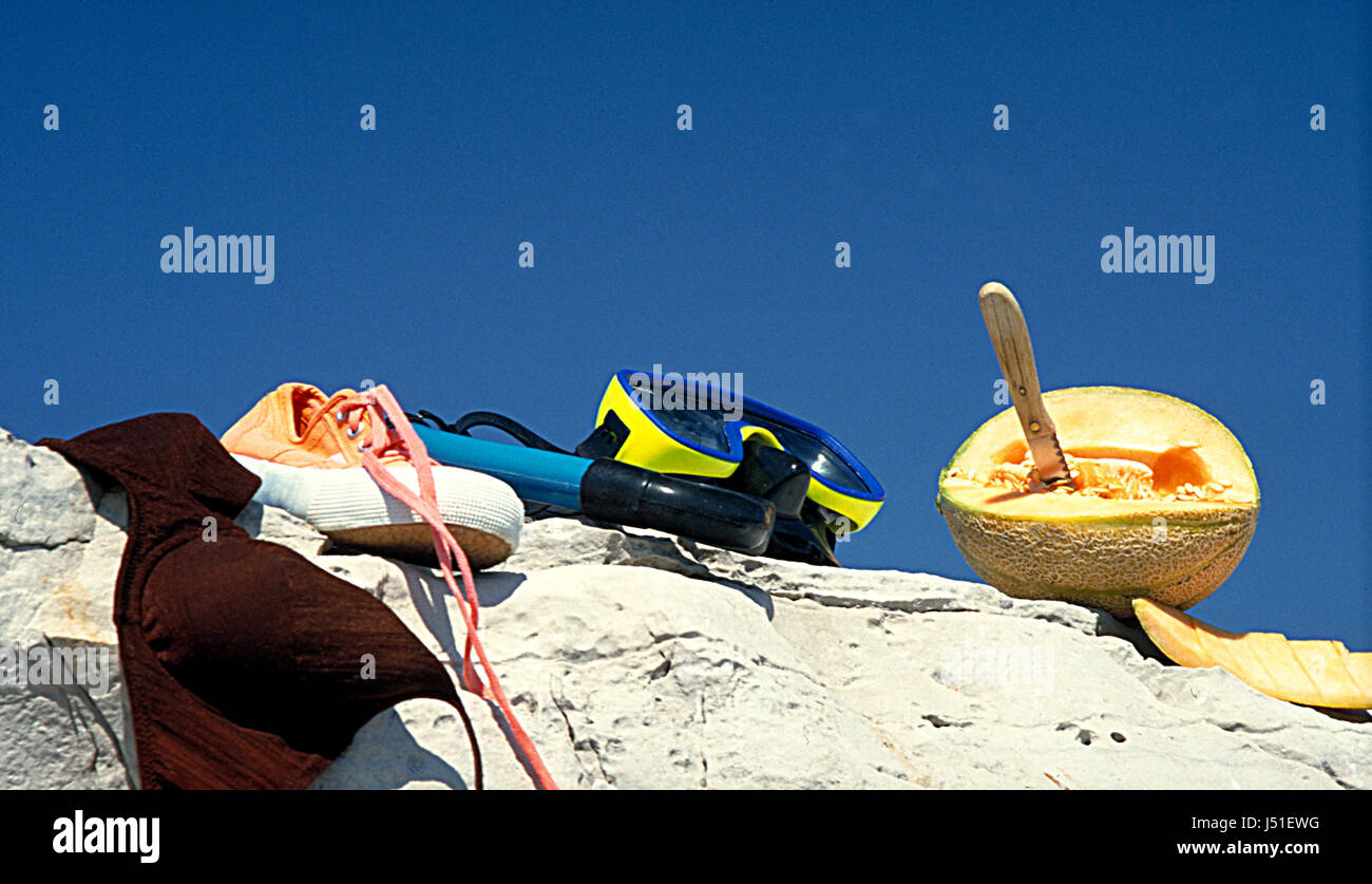 summer vacation bikini dive sandshoes melon arm weapon knive knife ...