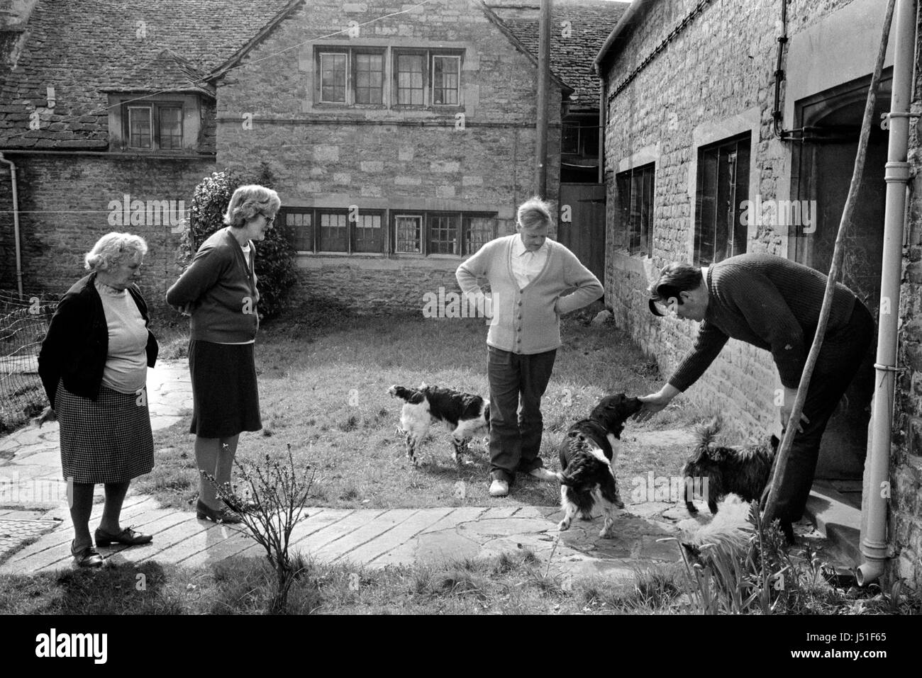 1970s Britain UK. Village life 1975 The Cotswolds, Upper Slaughter ...