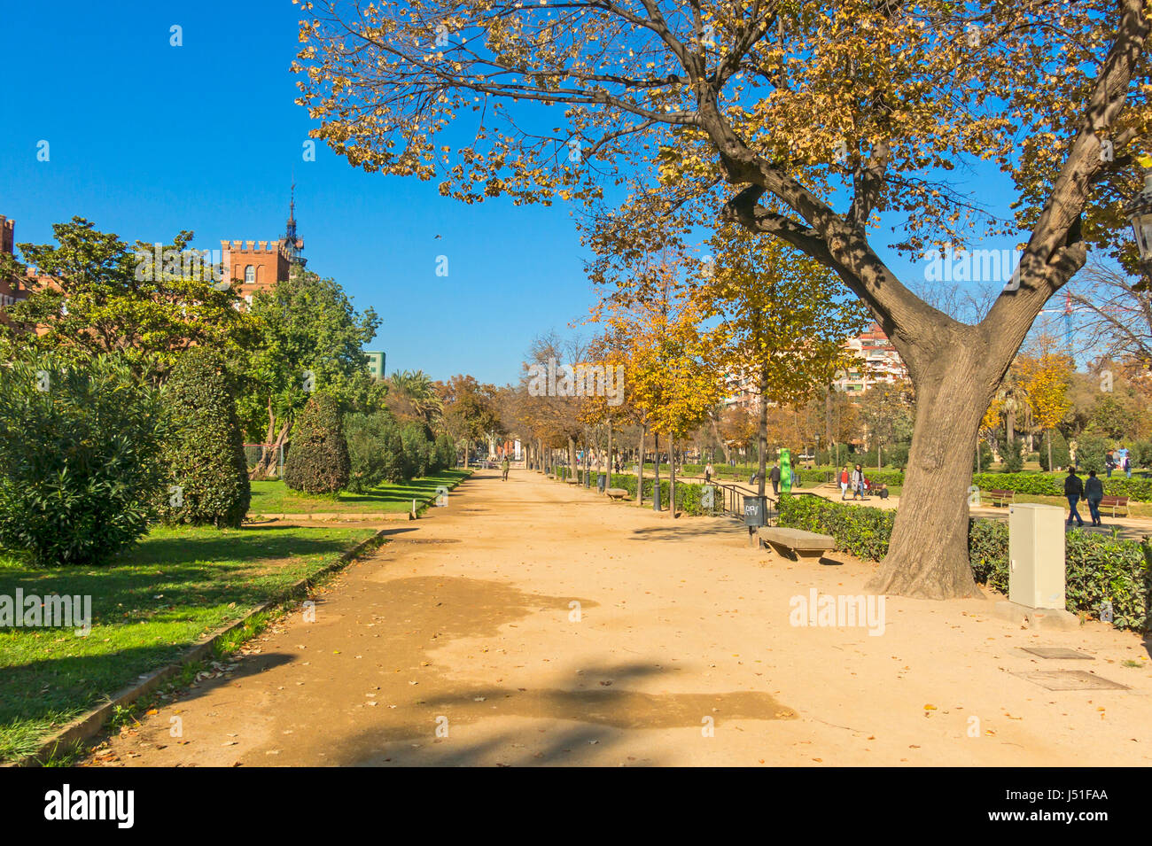 BARCELONA- NOV 15: Overview of Citadel park & and Botanical palace on ...