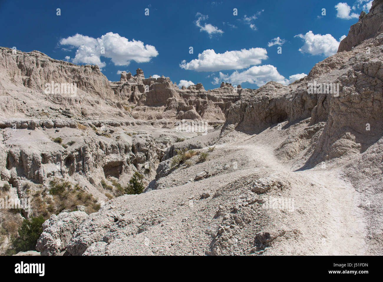 View from the Notch Trail in Badlands National Park, South Dakota, USA ...